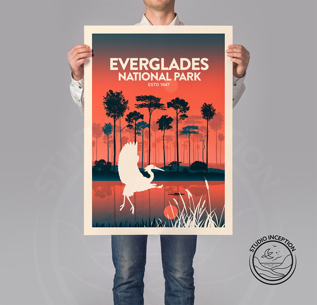 Everglades National Park Travel Poster by Studio Inception | Etsy