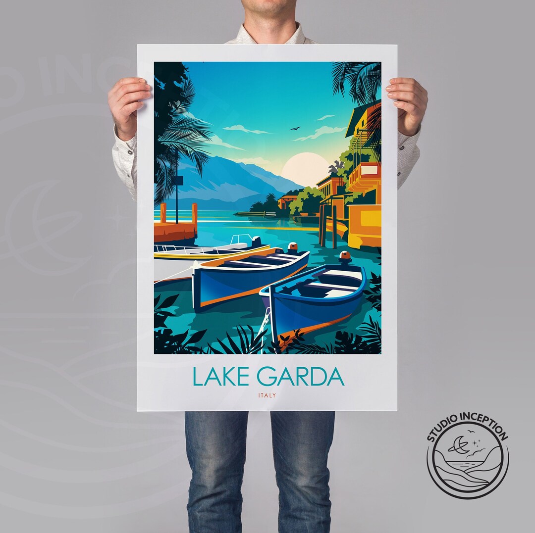 Italy Print Lake Garda Poster Travel Poster Travel Gift - Etsy