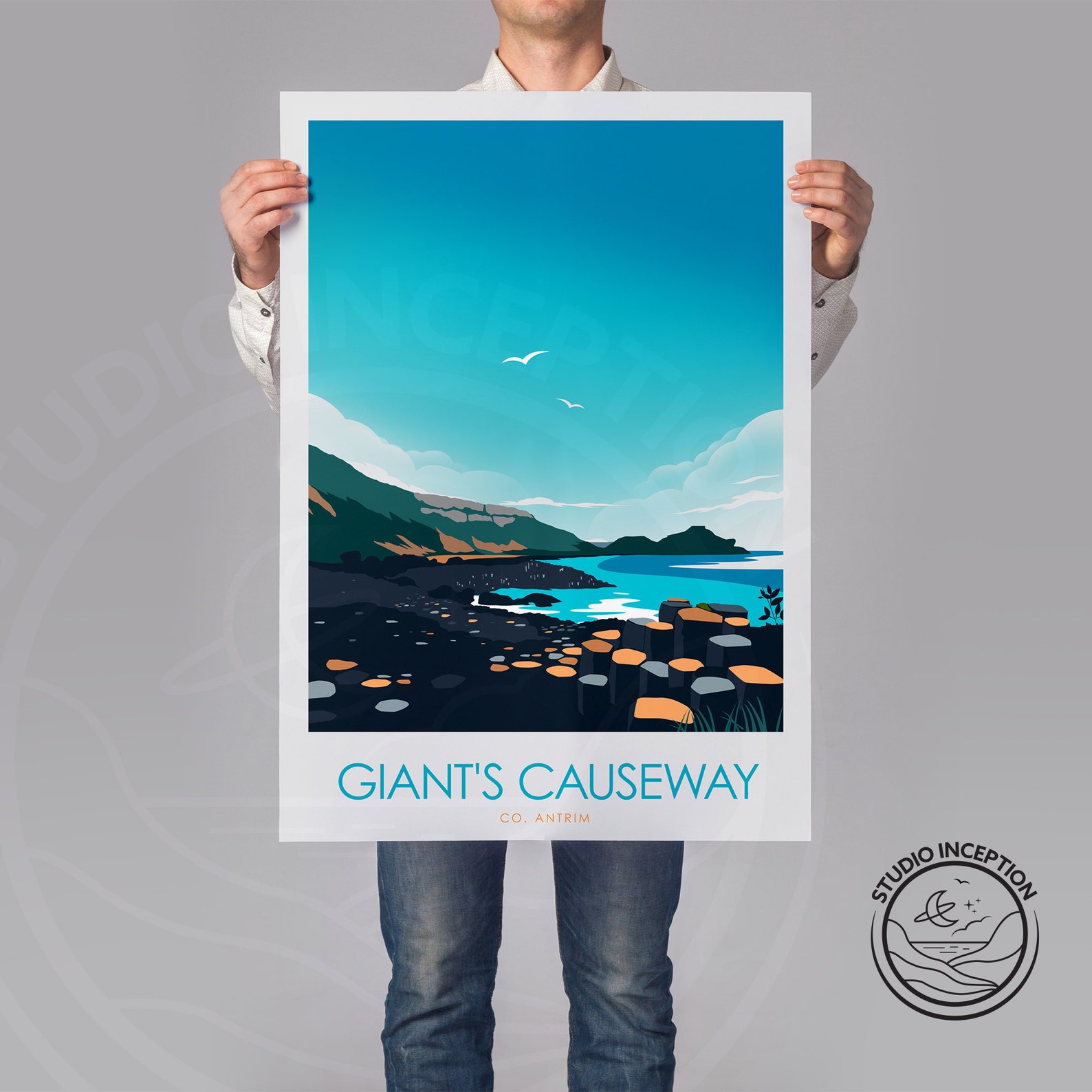 Giants Causeway Print Northern Ireland Travel Print Travel - Etsy