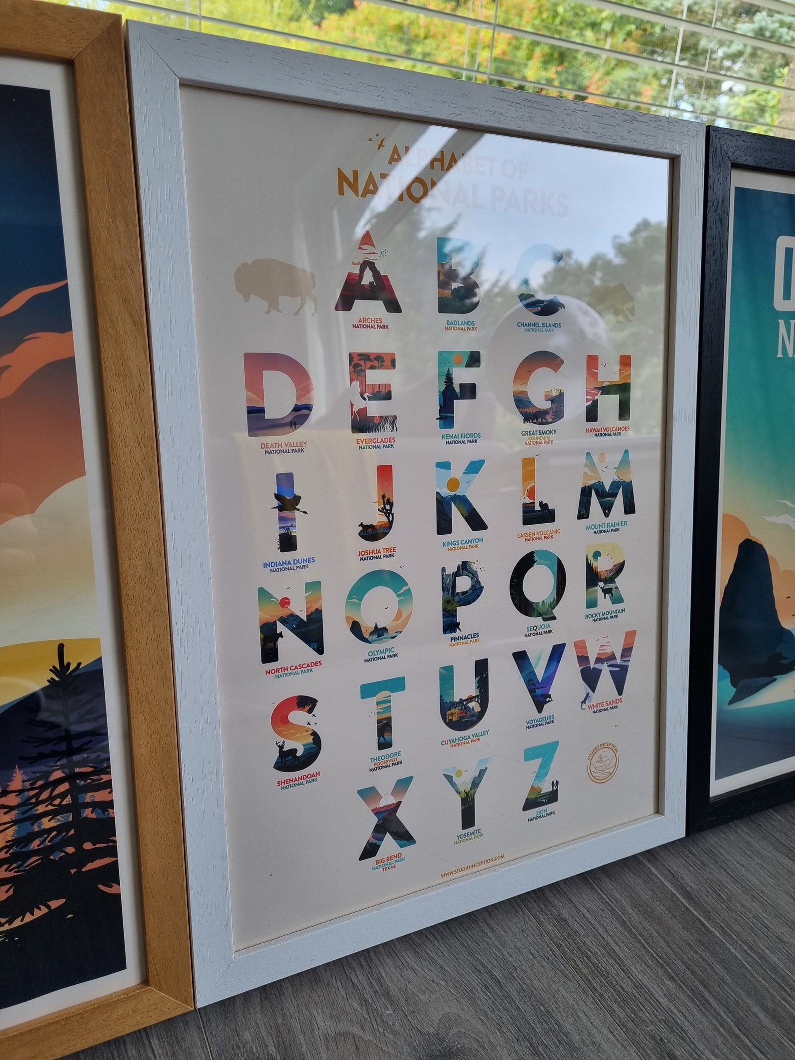 National Park Alphabet Print, Alphabet Poster, National Park Nursery ...