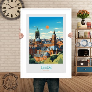 Leeds Print Leeds Travel Poster Leeds Wall Art, Leeds Poster Leeds Gift ...