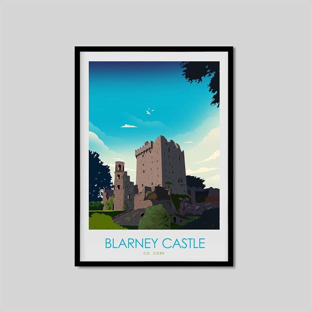 Blarney Castle Travel Poster, Northern Ireland Travel Poster, Visit ...