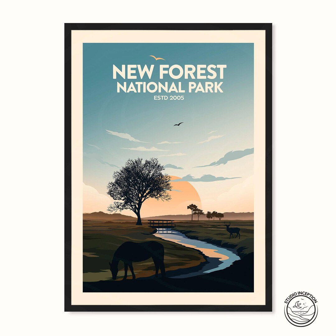 The New Forest Print, New Forest National Park, Hampshire Poster ...