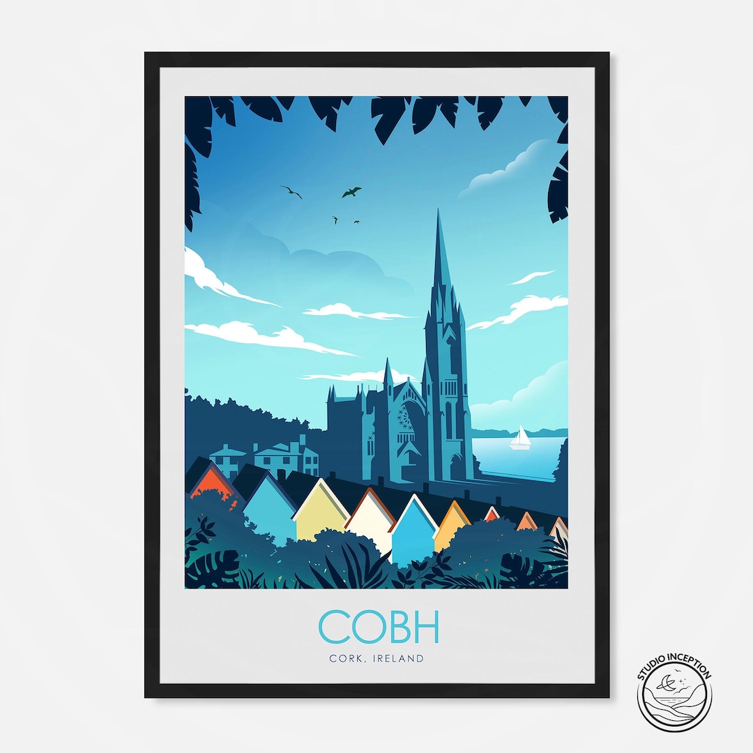 Ireland Travel Poster, Kinsale Print, Travel Print, Cork Poster, Art ...
