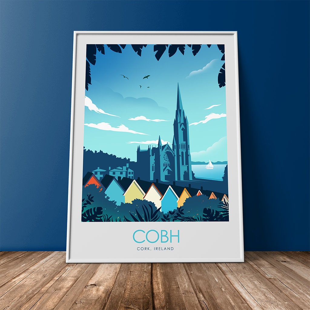 Ireland Travel Poster Kinsale Print Travel Print Cork | Etsy