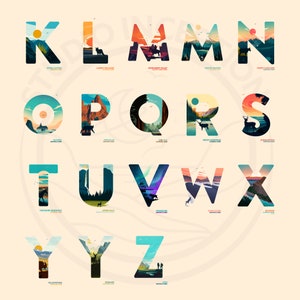 Alphabet Print, Alphabet Poster, National Park Print, Nursery Print ...