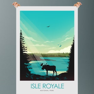 Isle Royale National Park Poster, Travel Print, Art Print, National ...