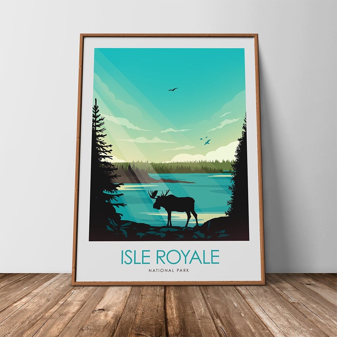 Isle Royale National Park Poster, Travel Print, Art Print, National ...
