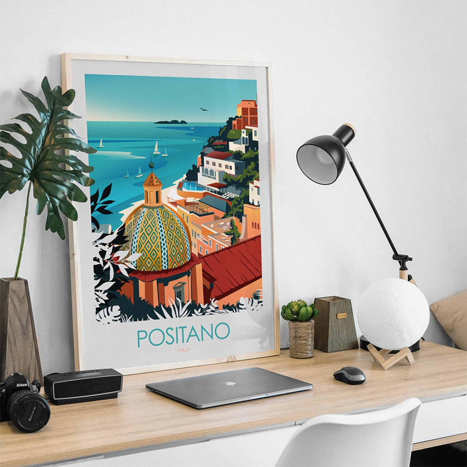 Positano Italy Art Print Italy Poster Positano Art | Etsy