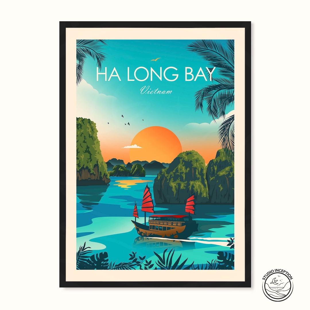 Vietnam Travel Print - Ha Long Bay - Vietnam Print - Vietnam Poster - Etsy