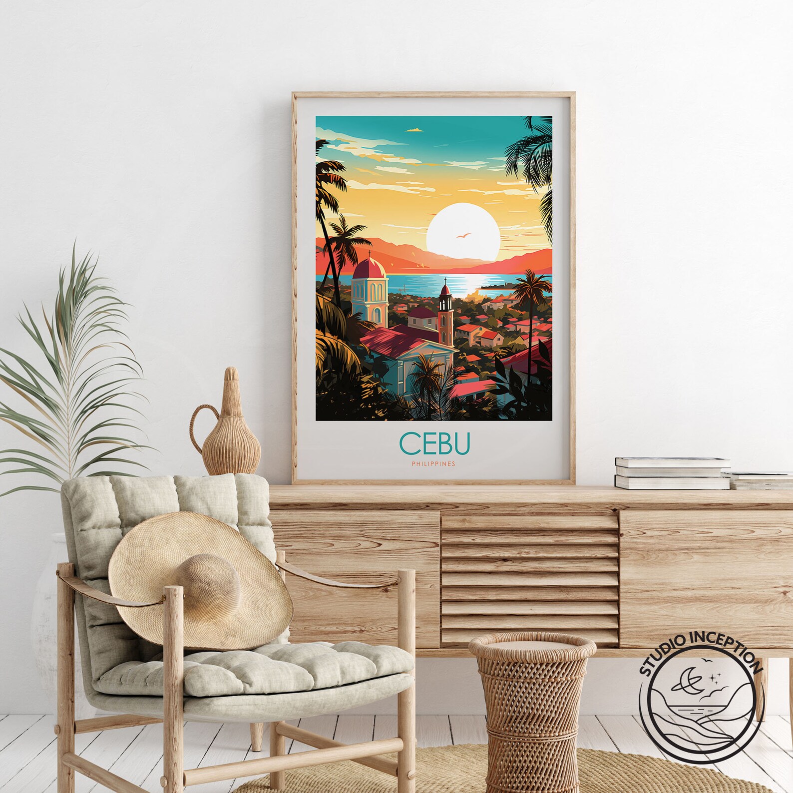 Cebu Print, Philippines Travel Poster, Travel Gift, Asia Poster, Cebu ...
