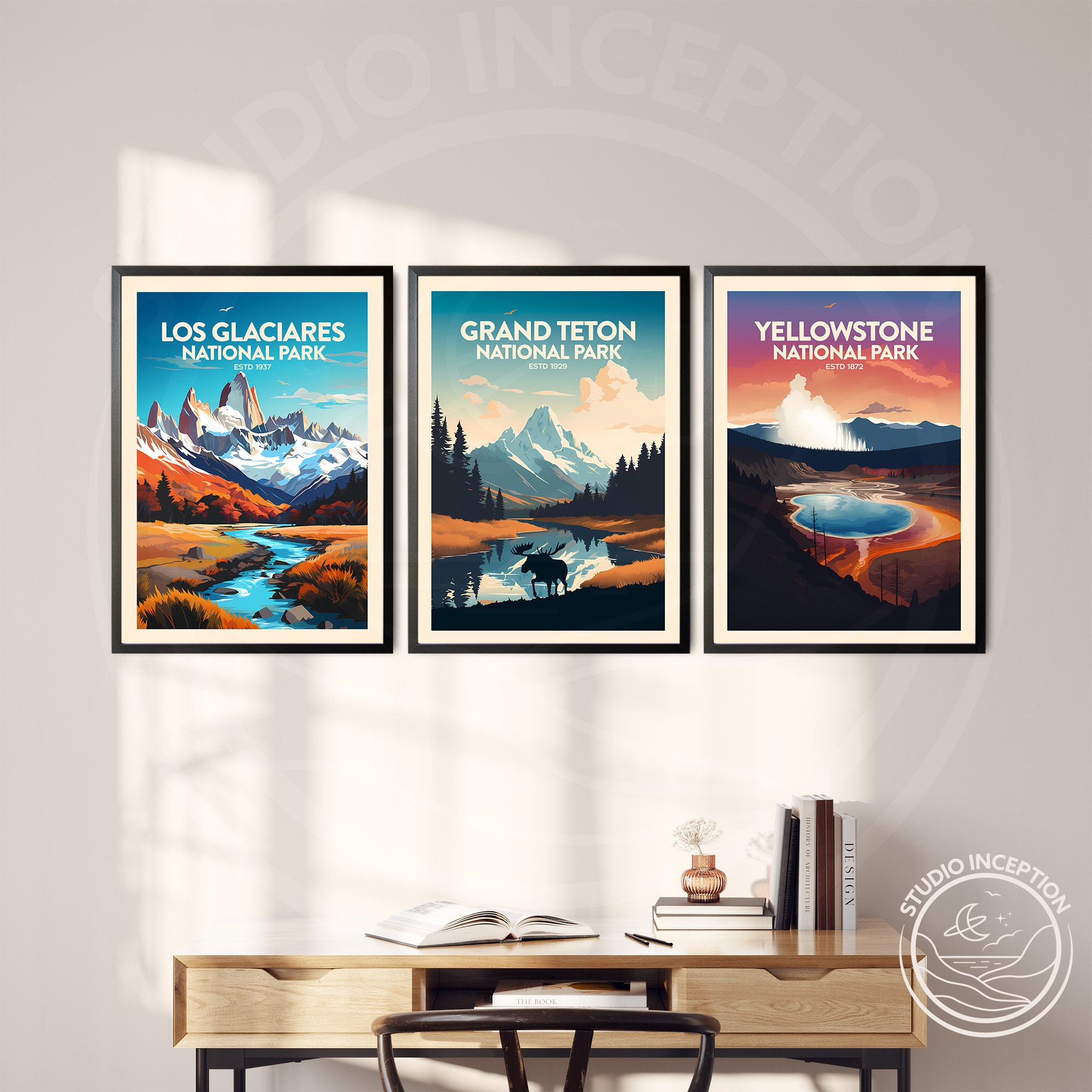 Grand Teton Print | National Park Poster | Travel Poster | Wyoming Art ...