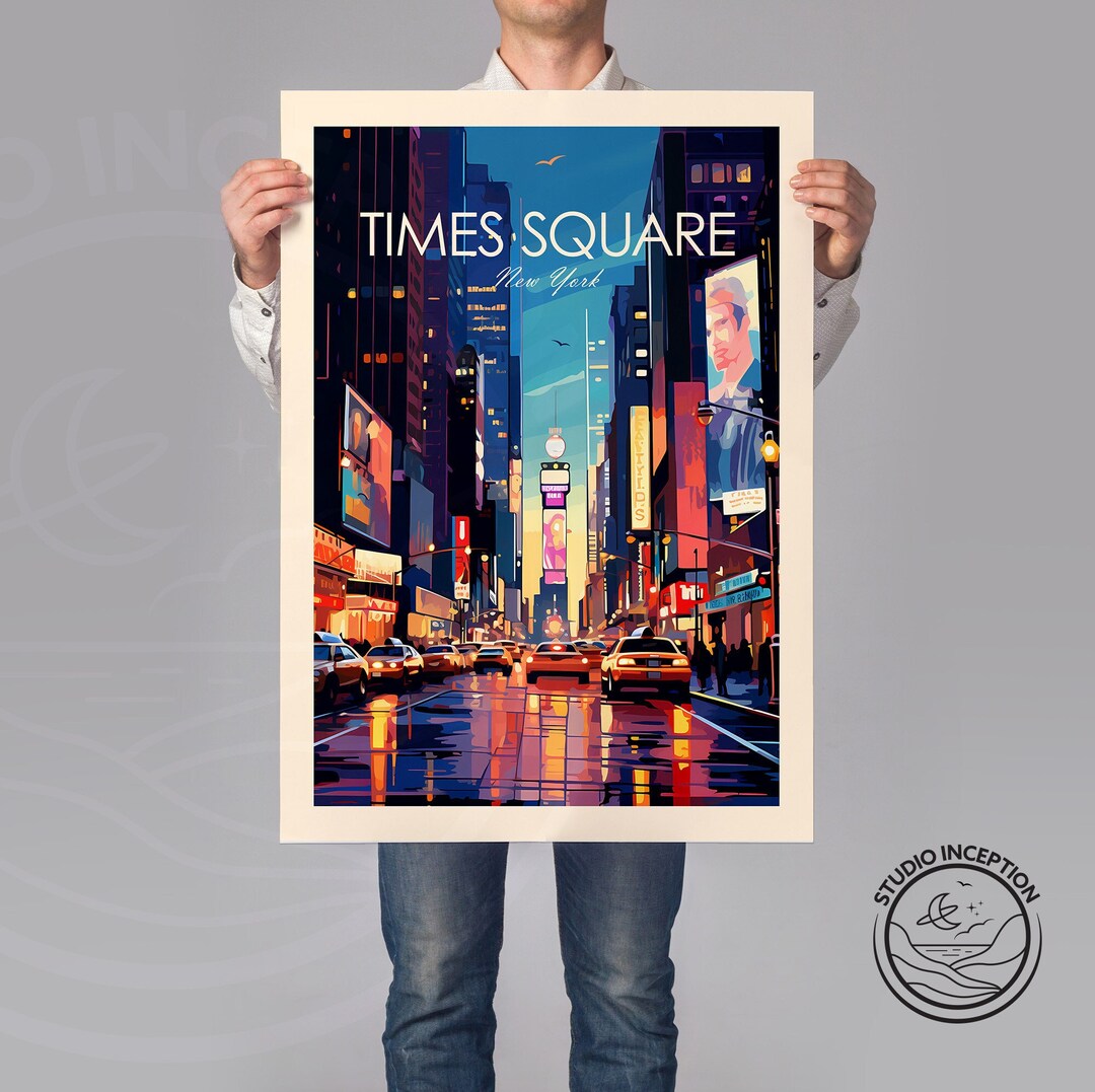 Times Square Print, New York Wall Art, United States, New York Poster ...