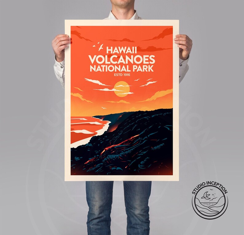 Hawaii Volcanoes National Park Print Hawaii Poster Print - Etsy