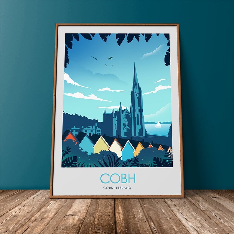 Ireland Travel Poster, Kinsale Print, Travel Print, Cork Poster, Art ...