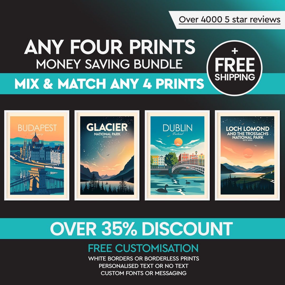 Money Saving Print Set Any 4 Prints of Your Choice Choose - Etsy