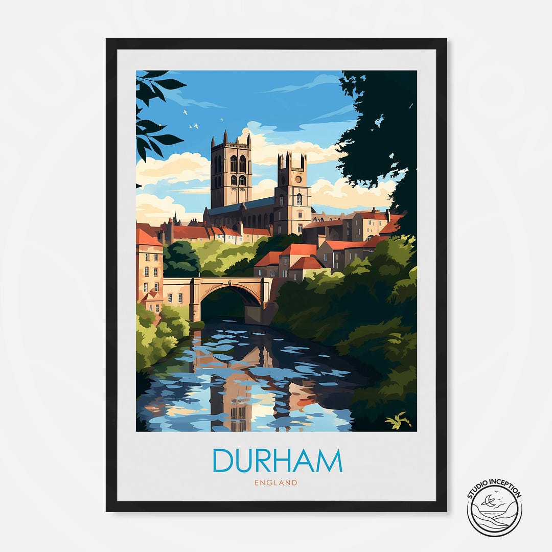 Durham England Print Durham Wall Art Travel Poster Durham Art, Durham ...