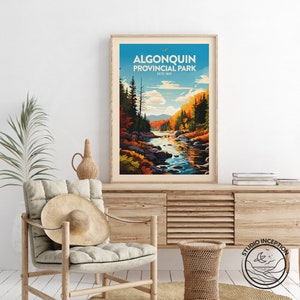 Algonquin Park Traditional Travel Print Algonquin Travel Poster ...