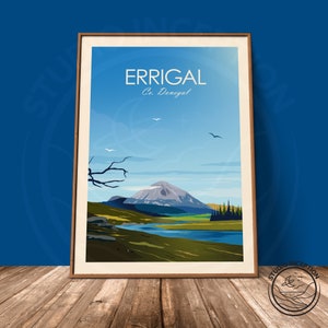 Donegal Errigal Ireland Travel Print | Donegal Poster - Etsy