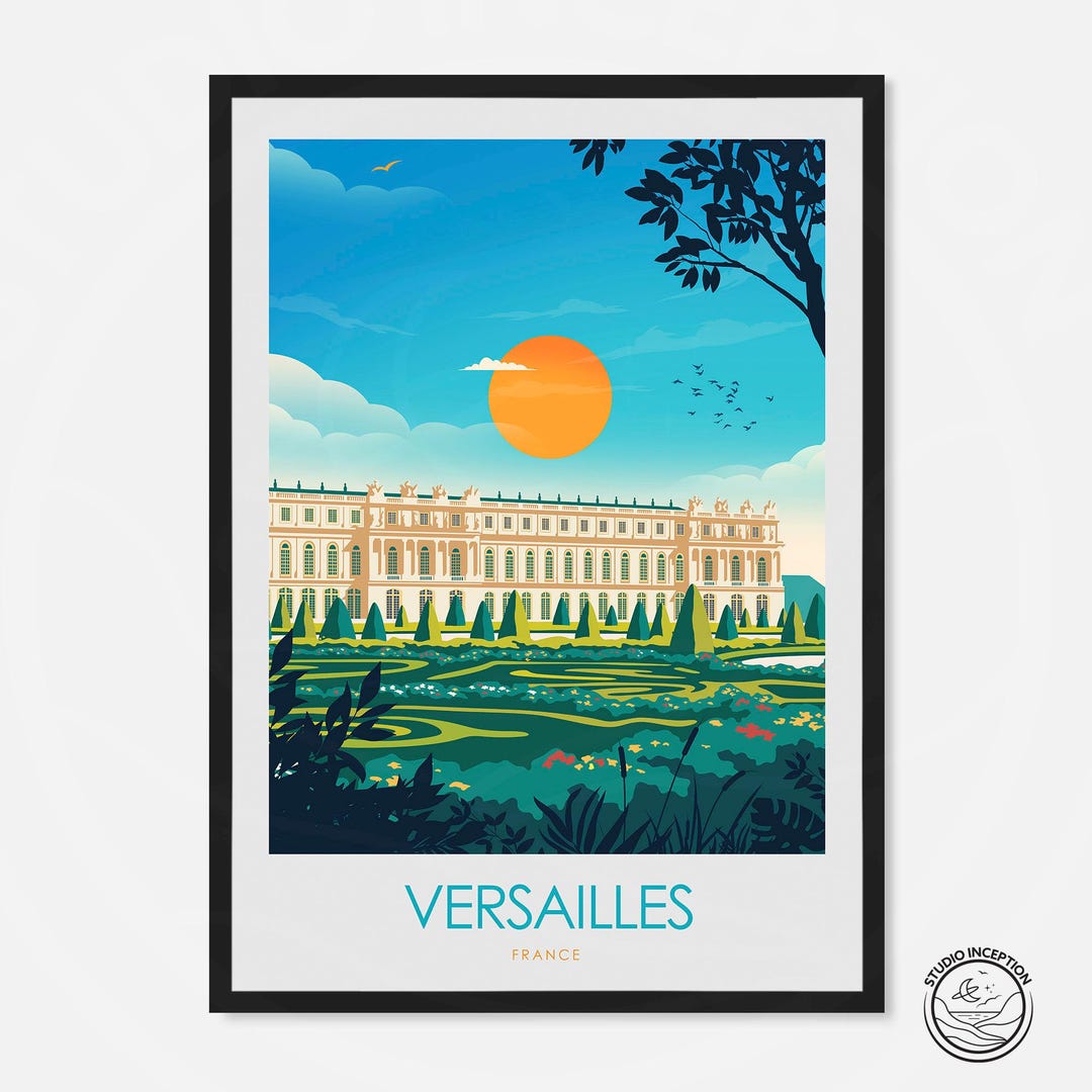 Versailles Print Palace of Versailles Wall Art Versailles Palace Poster ...