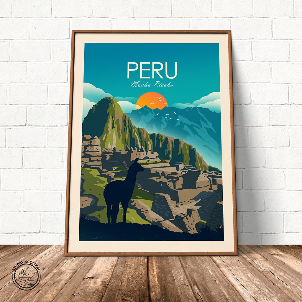 Machu Picchu Peru Print Peru Travel Poster Cusco Print - Etsy UK