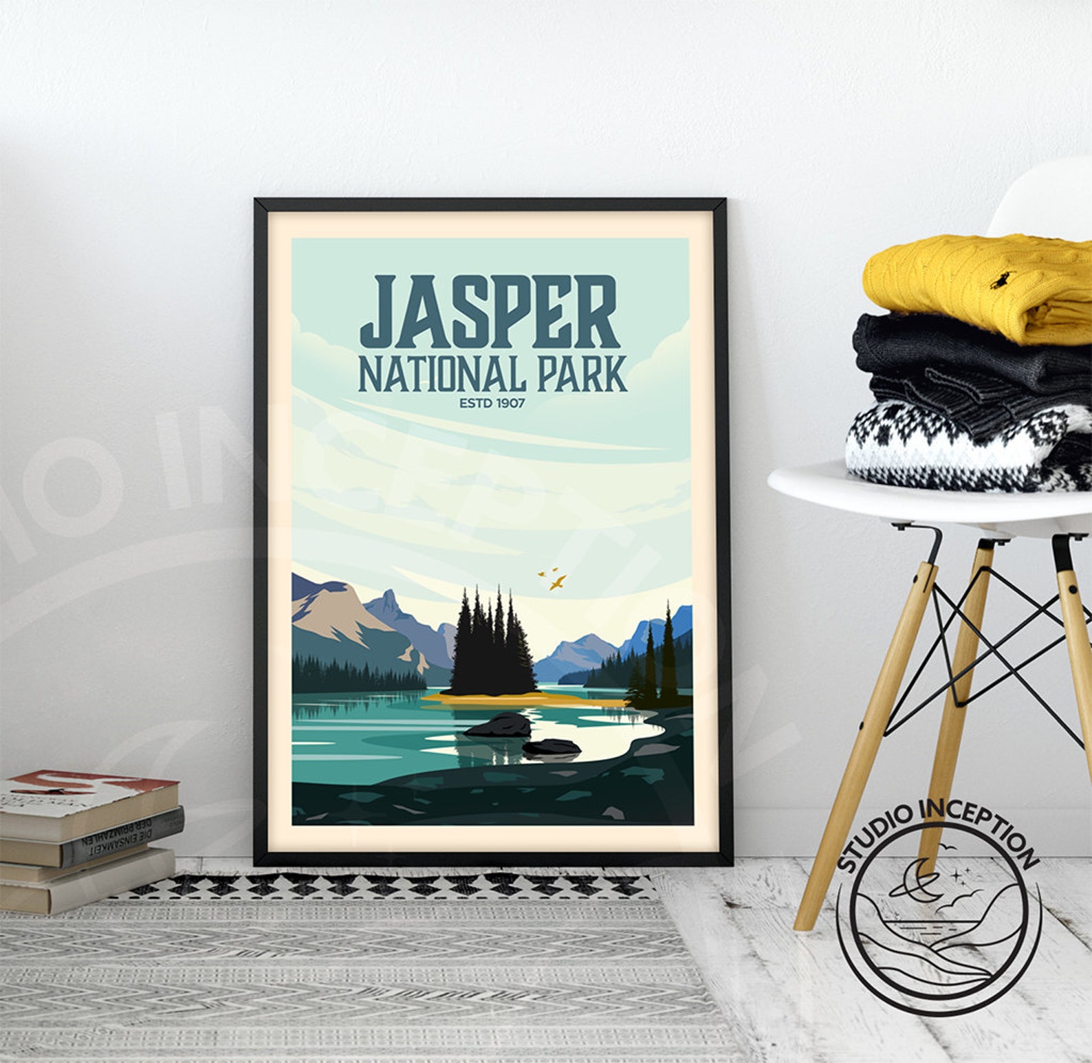 Jasper Poster Established 1907 Edition Jasper National Park | Etsy UK