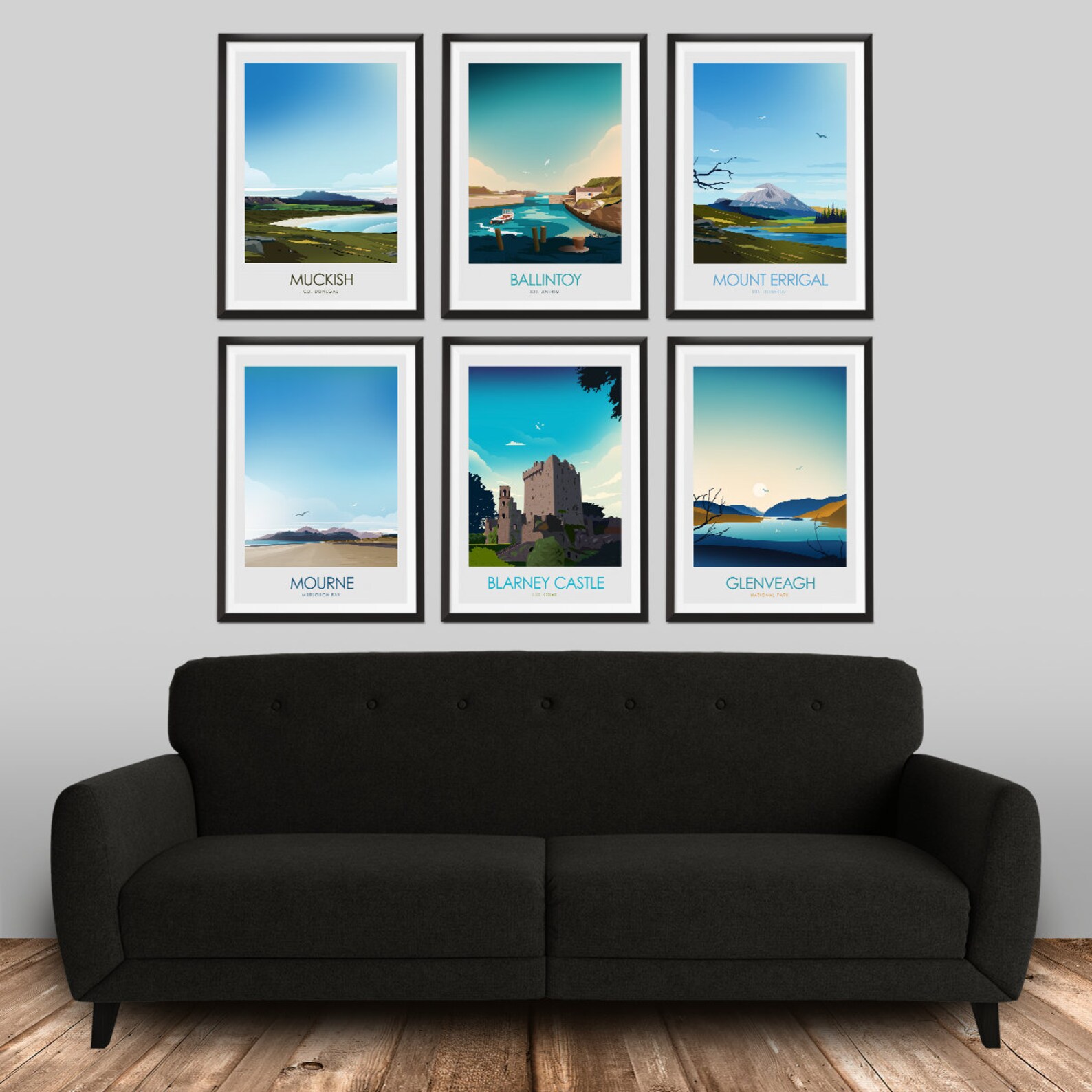 Travel Poster of Marble Hill Beach Dunfanaghy Co Donegal Print, Travel ...