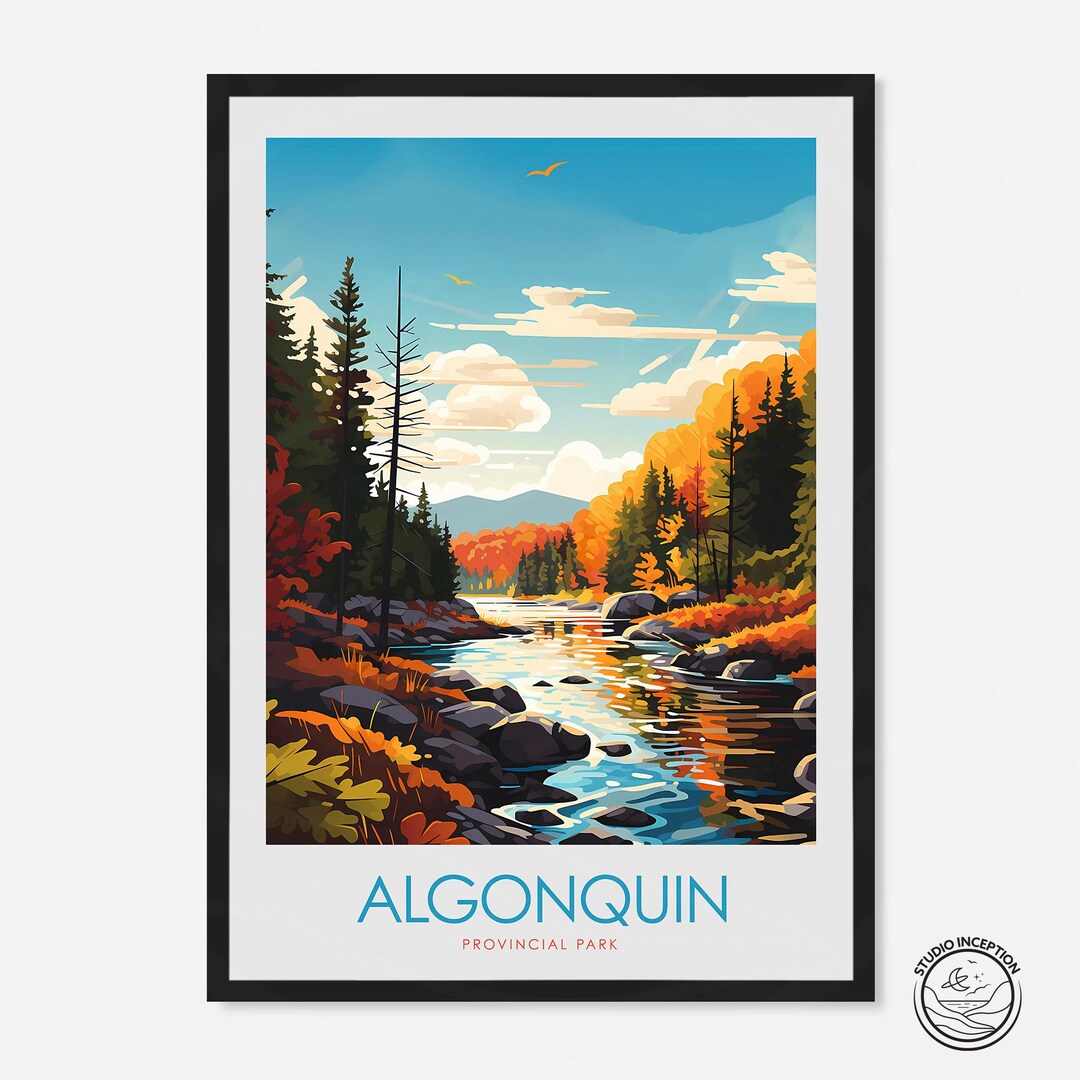 Algonquin Provincial Park Travel Print Canada Poster Algonquin Travel ...