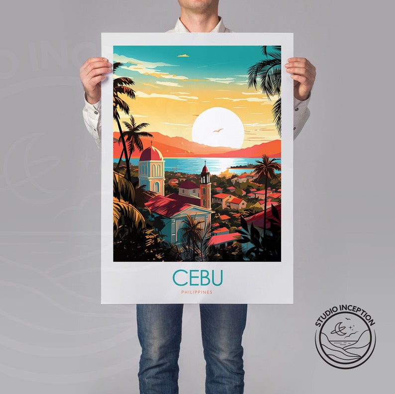 Cebu Print, Philippines Travel Poster, Travel Gift, Asia Poster, Cebu ...