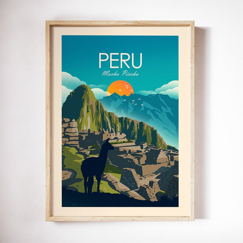 Machu Picchu Peru Print Peru Travel Poster Cusco Print - Etsy UK