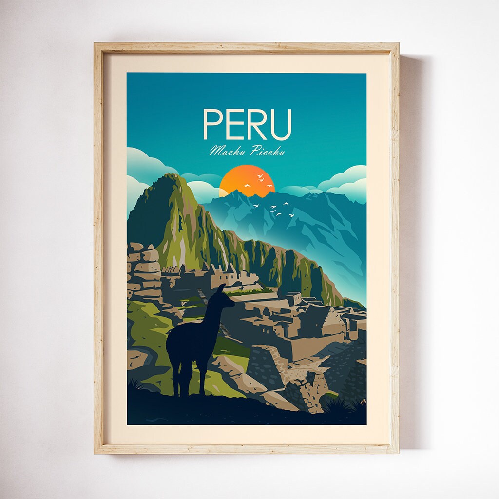 Machu Picchu Peru Print Peru Travel Poster Cusco Print - Etsy UK