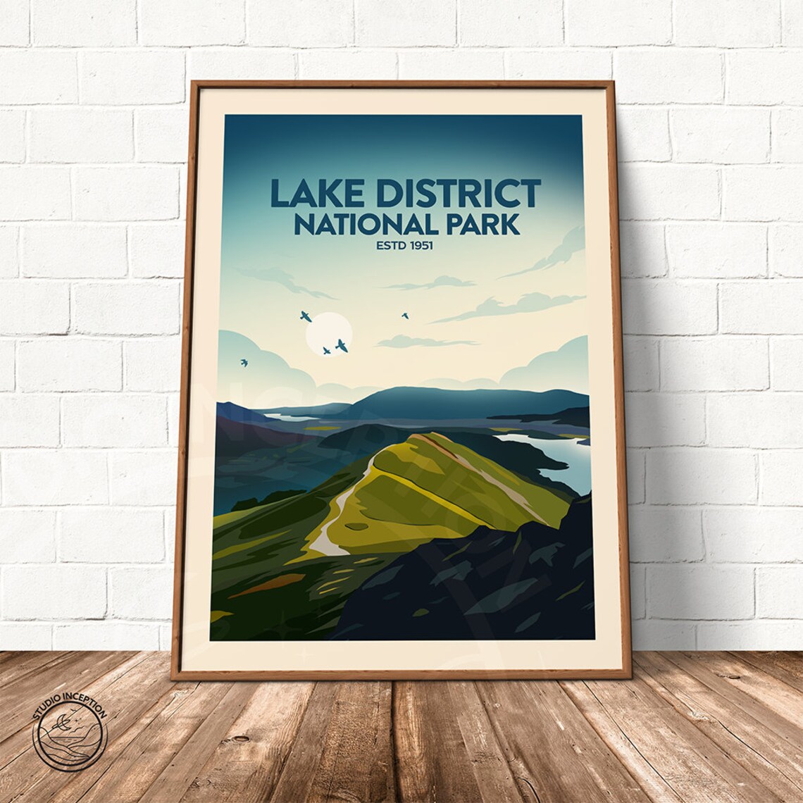 Lake District Print, Catbells, Poster Established 1951 Edition, Lake ...