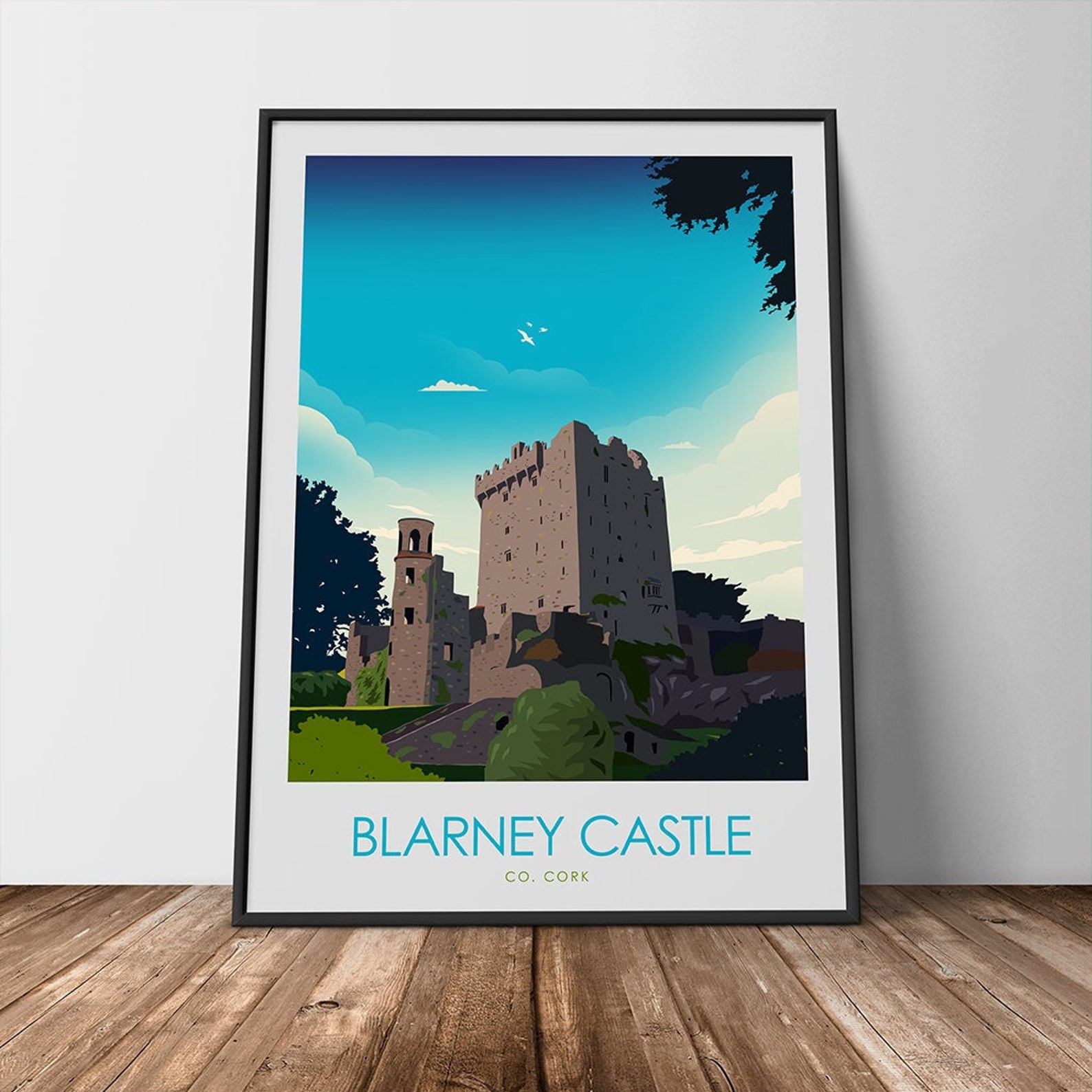 Blarney Castle Travel Poster, Northern Ireland Travel Poster, Visit ...