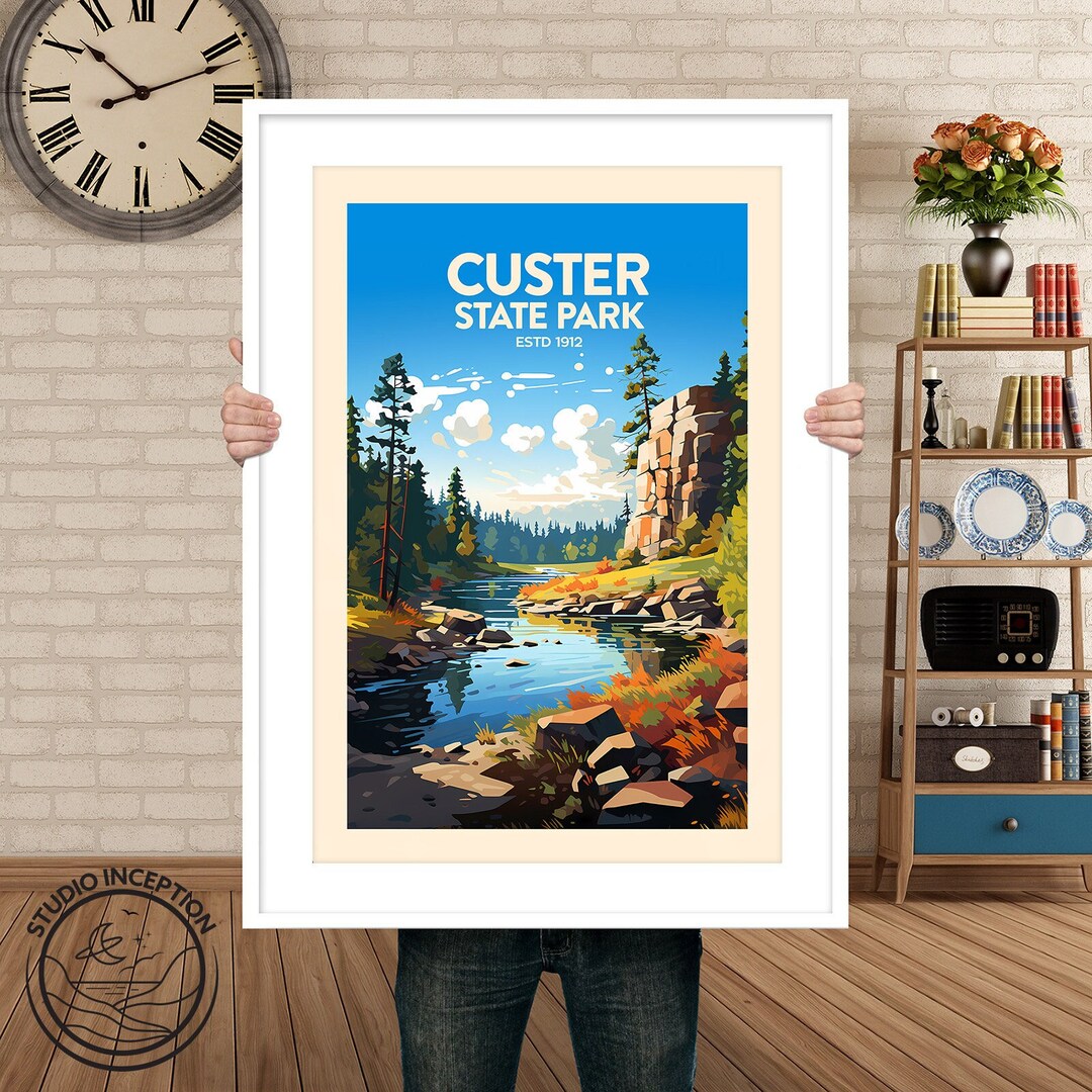 Custer State Park Print, South Dakota Poster, Black Hills Wall Art ...