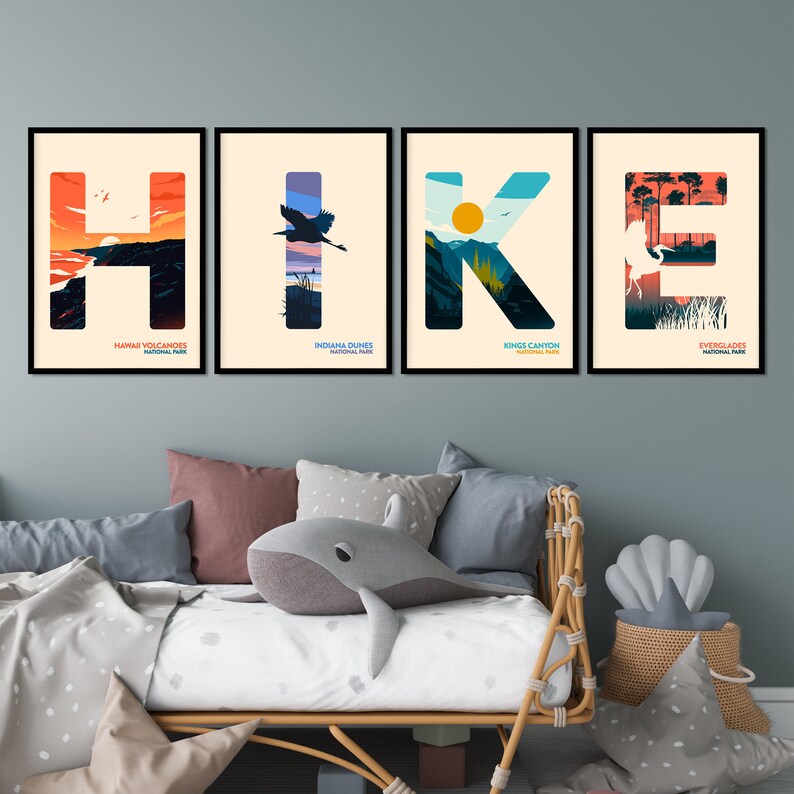 Alphabet Print, Alphabet Poster, National Park Print, Nursery Print ...