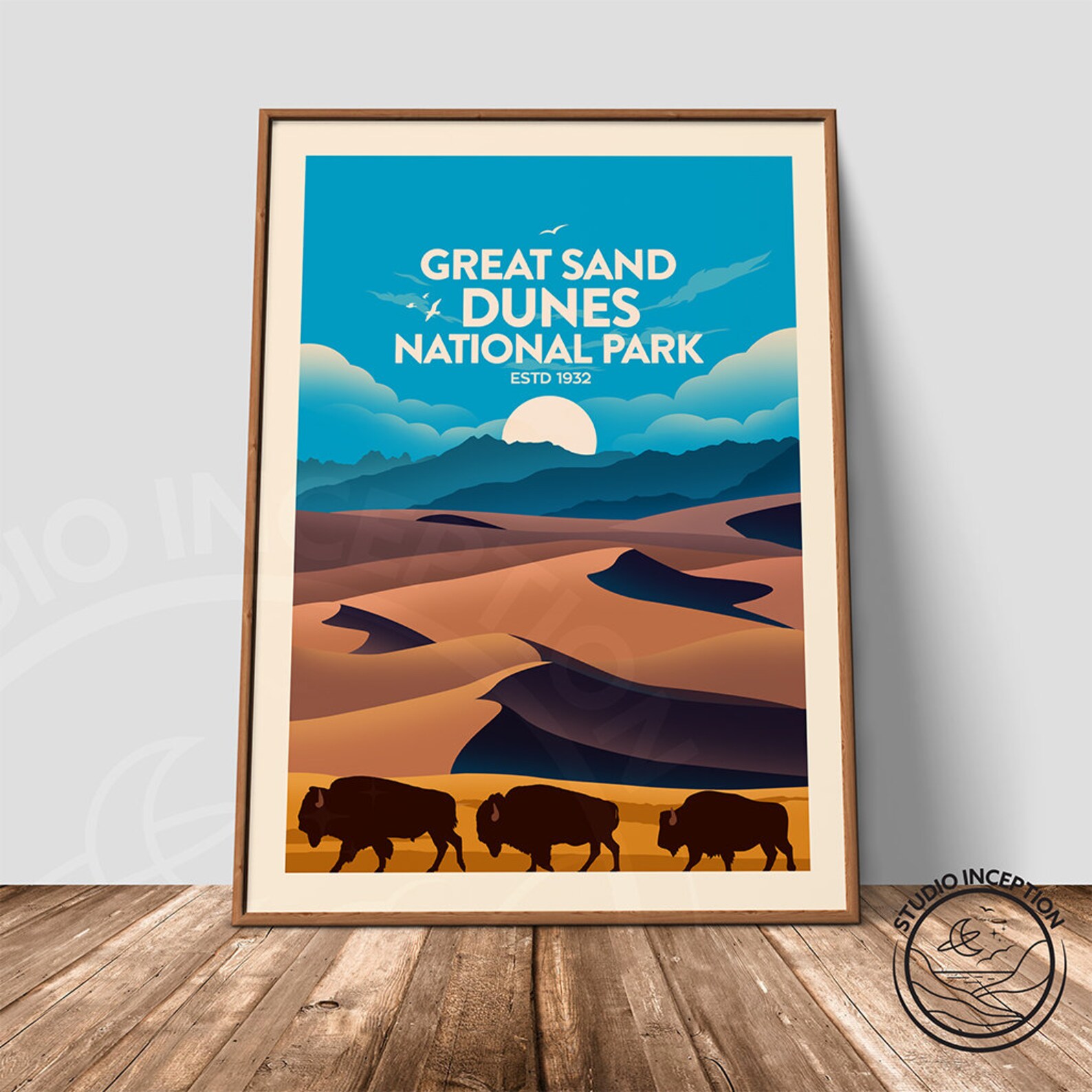 Great Sand Dunes National Park Travel Poster Arizona - Etsy