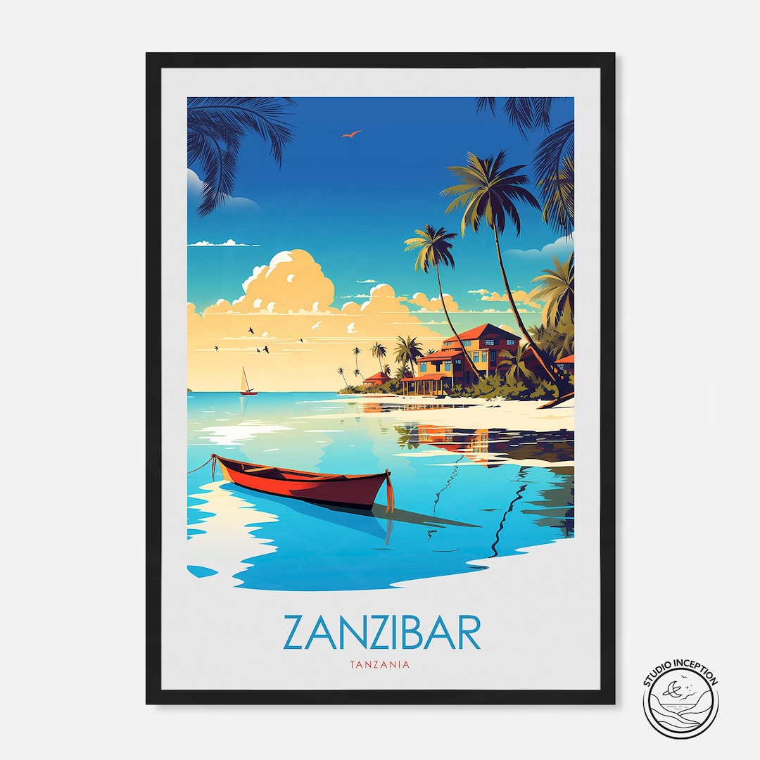 Zanzibar Art Print, Tanzania Travel Art, Africa Wall Art, Zanzibar ...