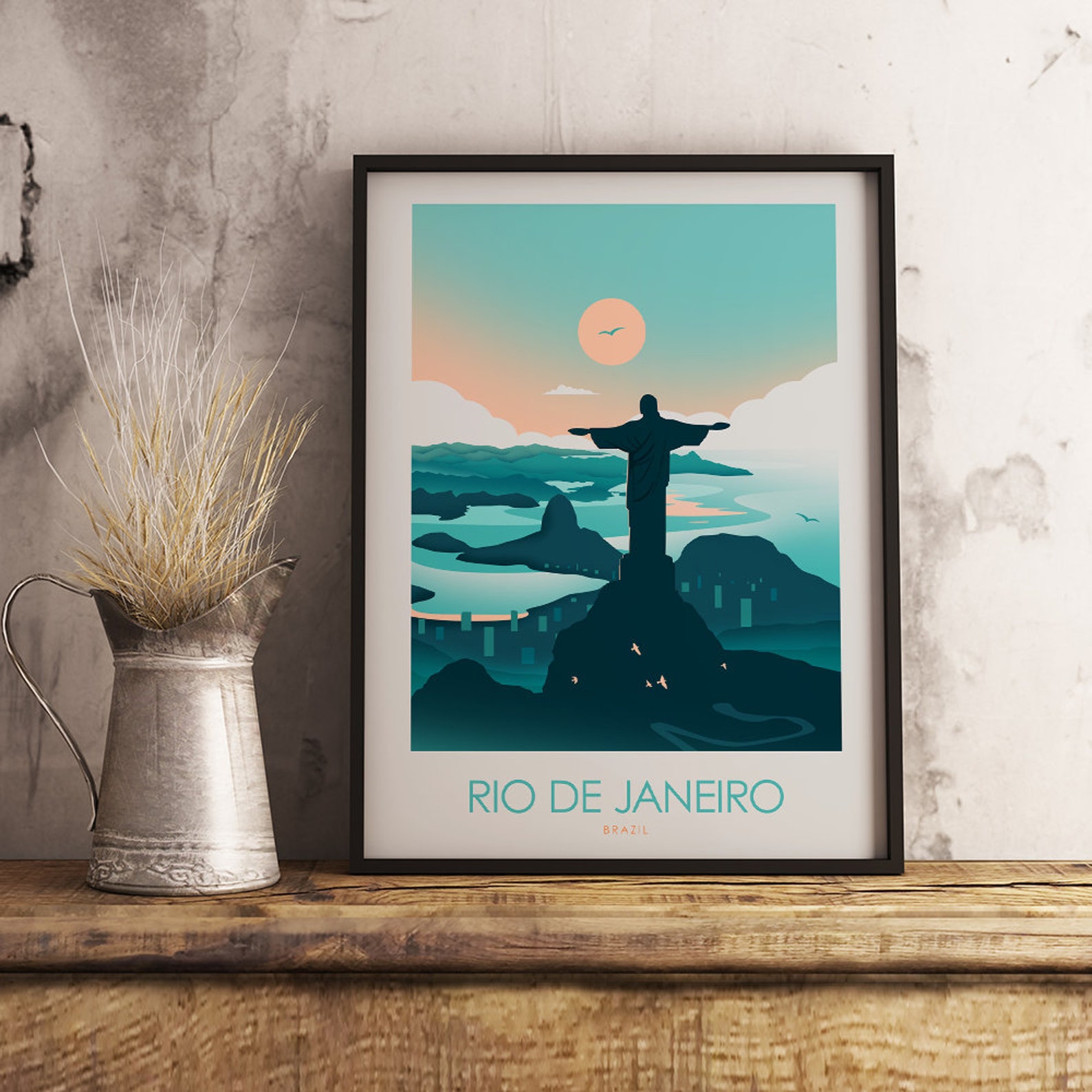 Brazil Print Brazil Art Prints Rio Travel Poster Wall Art | Etsy