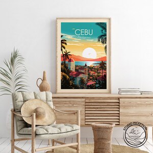 Cebu Print Poster, Philippines Wall Art, Gift, Asia Poster Print, Cebu ...