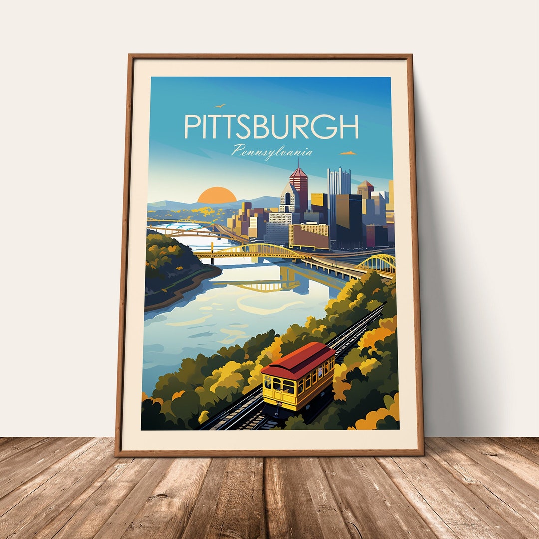 Pittsburgh Travel Print Pittsburgh Ohio Wall Art Pittsburgh Gift ...
