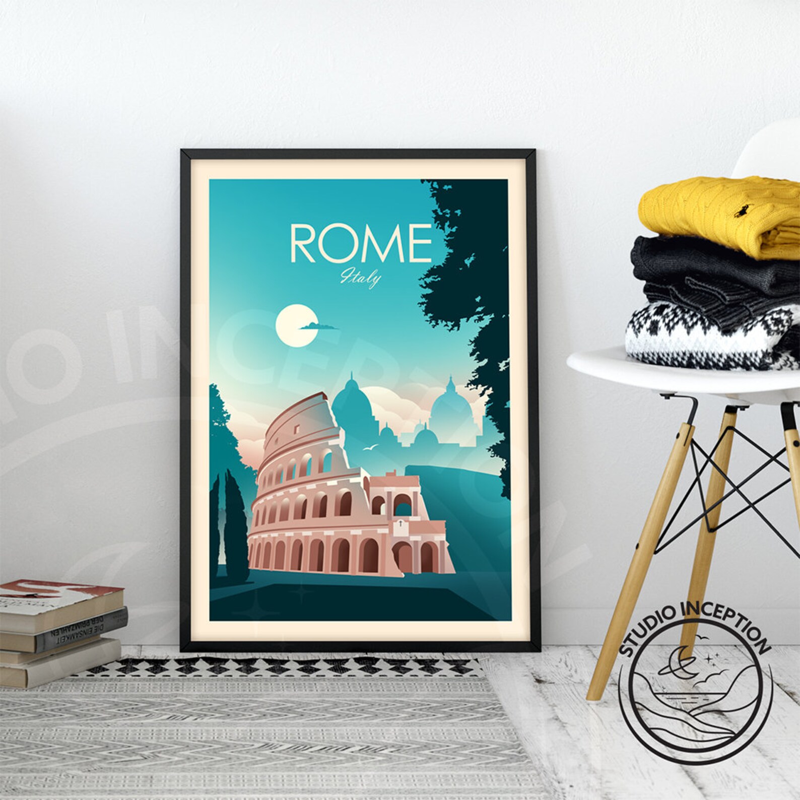 Italy Rome Travel Print Poster - Etsy