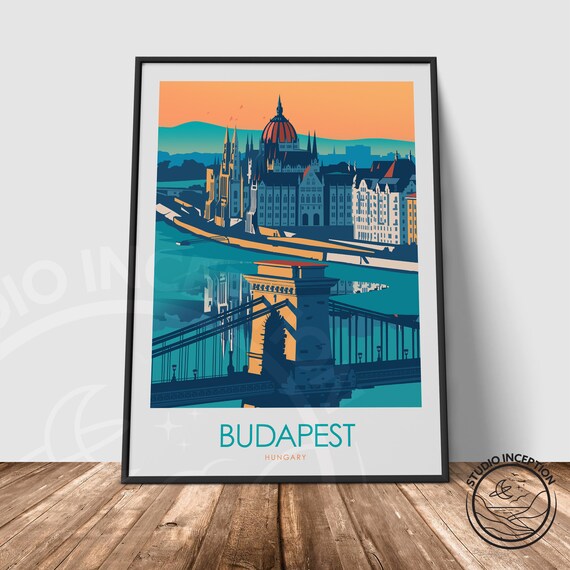 Budapest Print Hungary Poster Budapest Art Travel Poster - Etsy