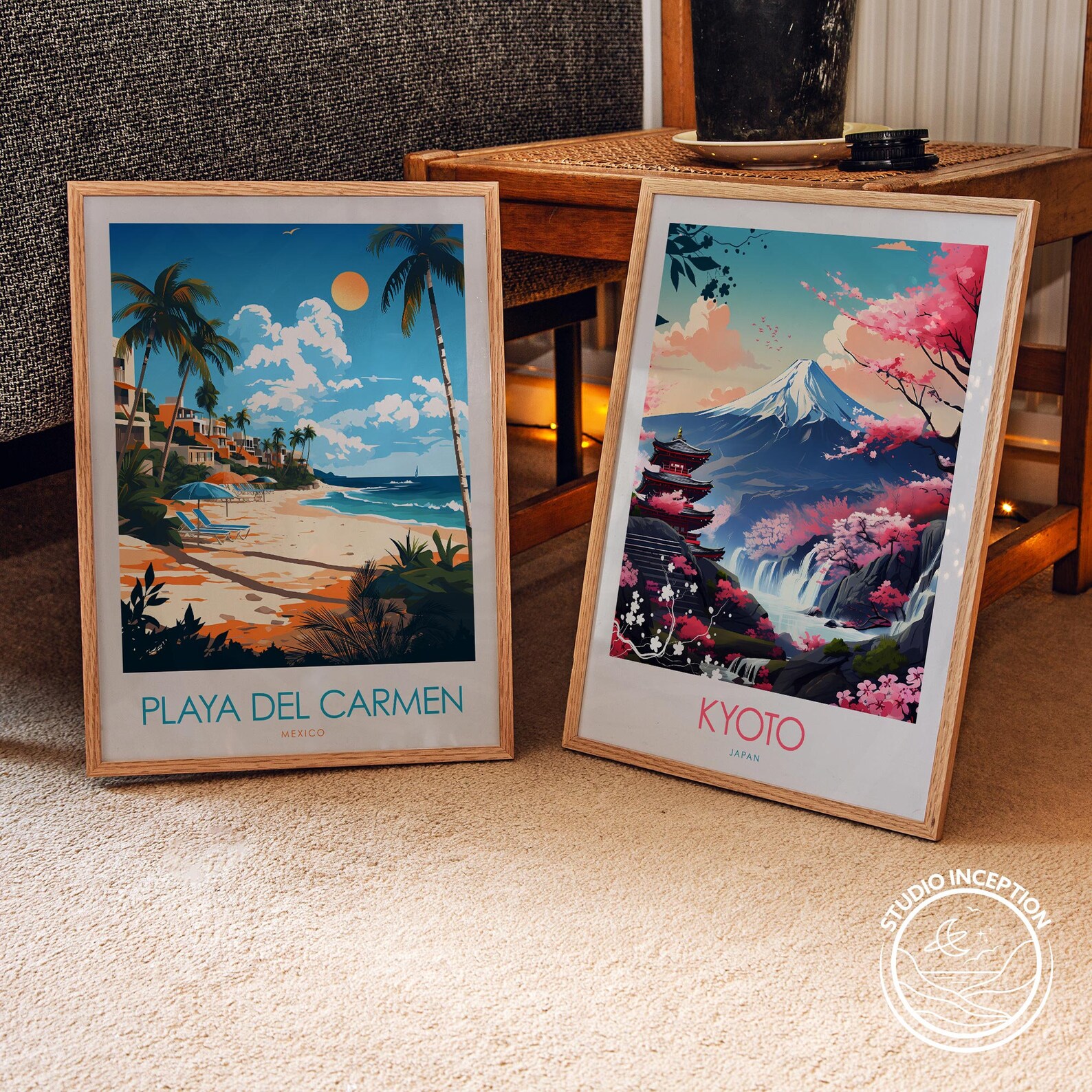 Playa Del Carmen Print Mexico Travel Poster, Playa Del Carmen Wall Art ...