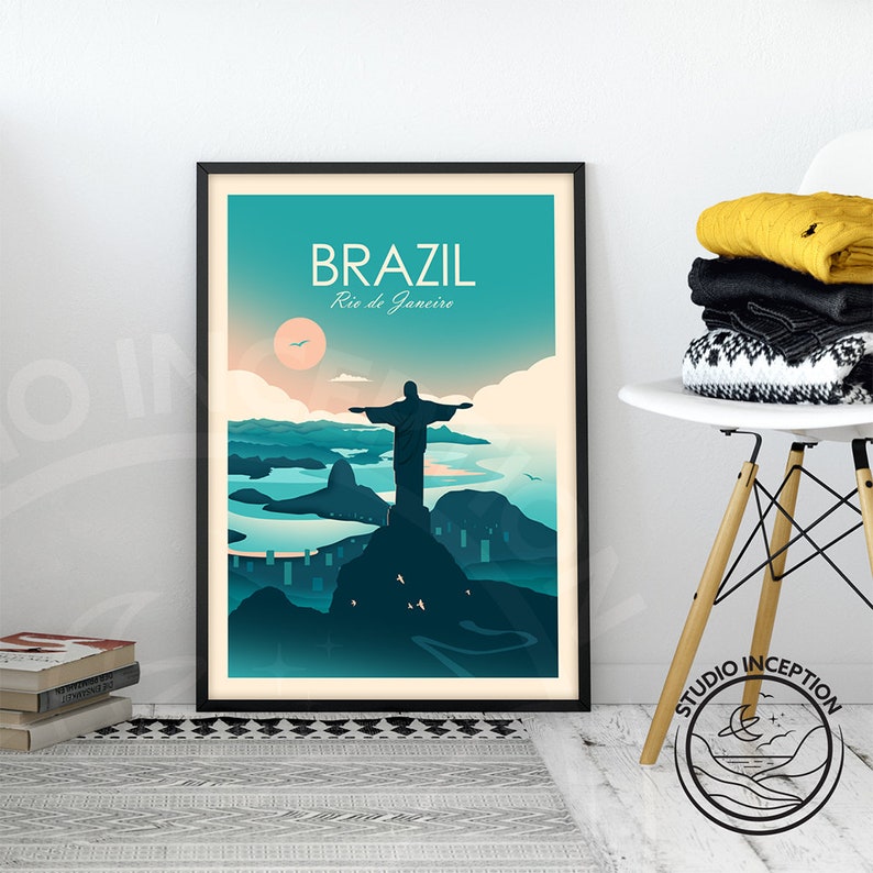 Brazil Travel Print Rio De Janeiro - Etsy UK