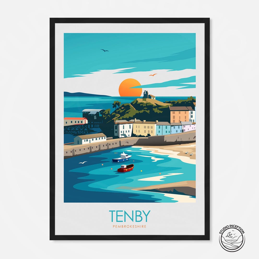 Tenby Prints, Wales Print Poster, Pembrokeshire Prints - Etsy