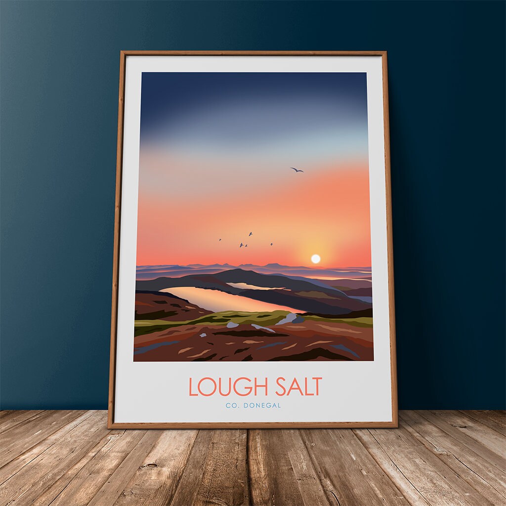Lough Salt Co Donegal Travel Print Wild Atlantic Way Travel - Etsy UK