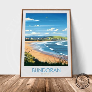 Bundoran Print, Donegal Sligo Leitrim Travel Poster, Irish Landscape ...