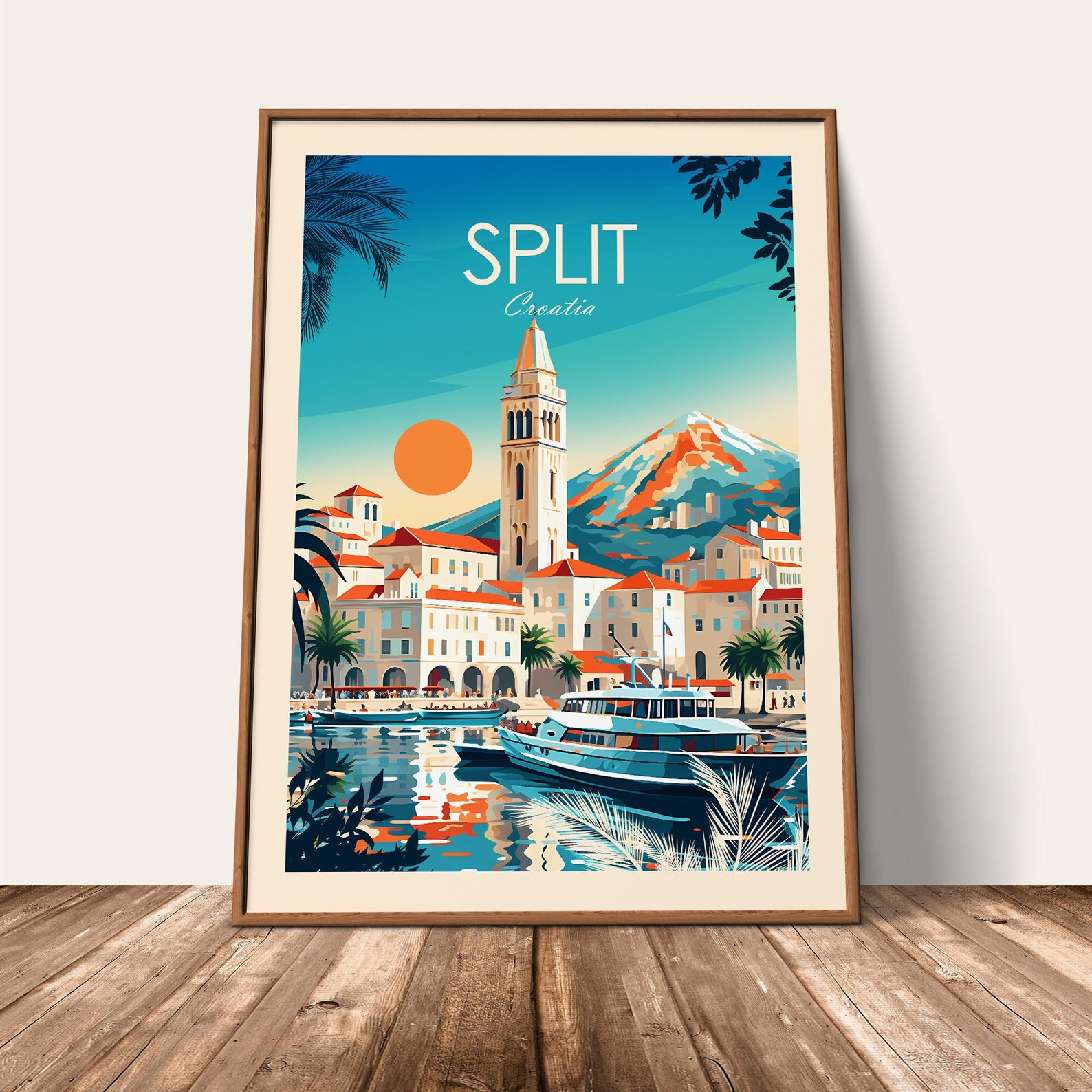 Split Print Travel Poster Wall Art Split Home Décor Wall Hanging Split ...