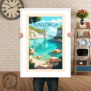 Mallorca Print Majorca Travel Print Mallorca Poster Spain - Etsy