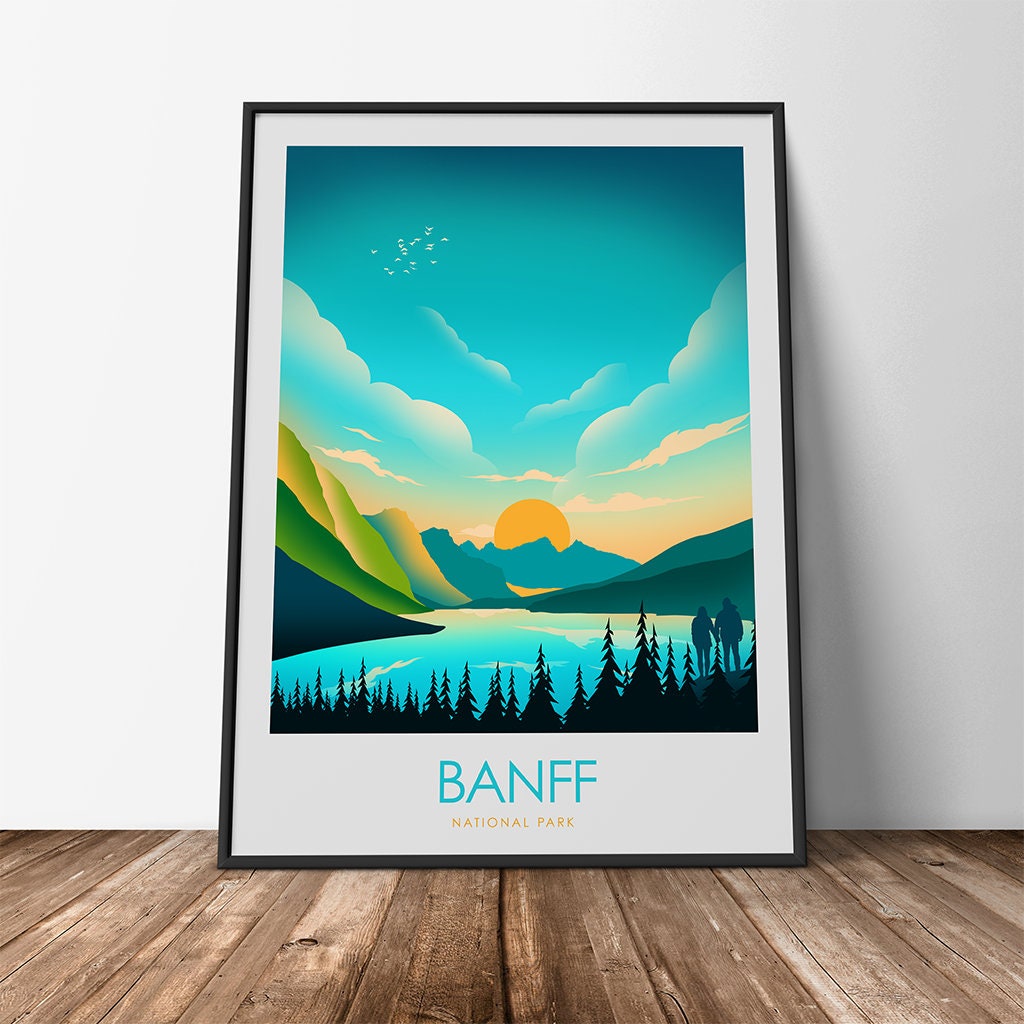 Banff Canadian National Park Poster Banff Print Travel - Etsy UK